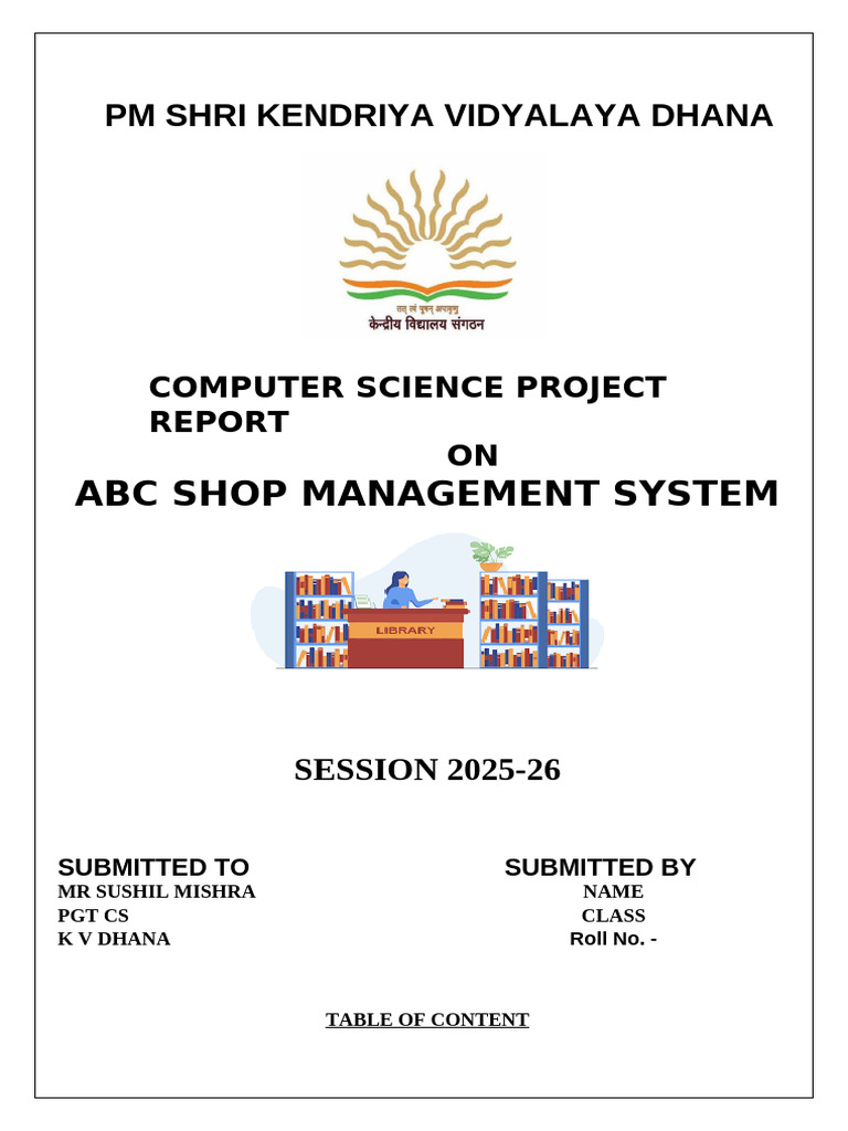 ABC Shop Management System Report | PDF | Databases | Computer Programming