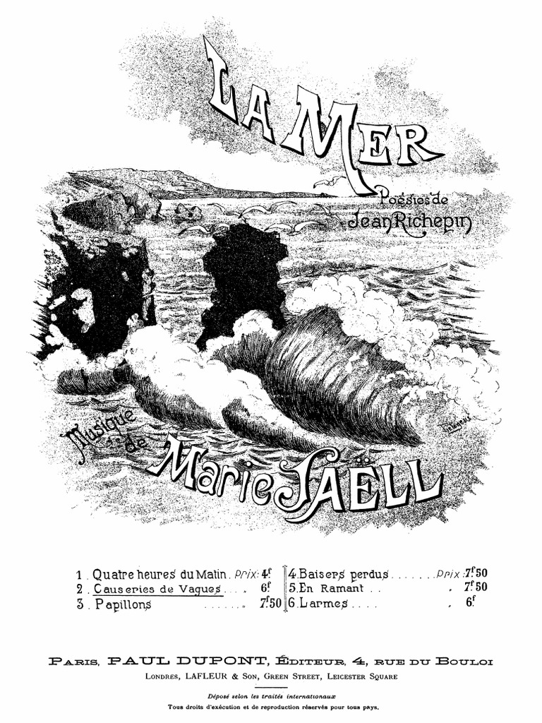 Jaell, Marie Causeries de Vagues, La Mer No.2 | PDF