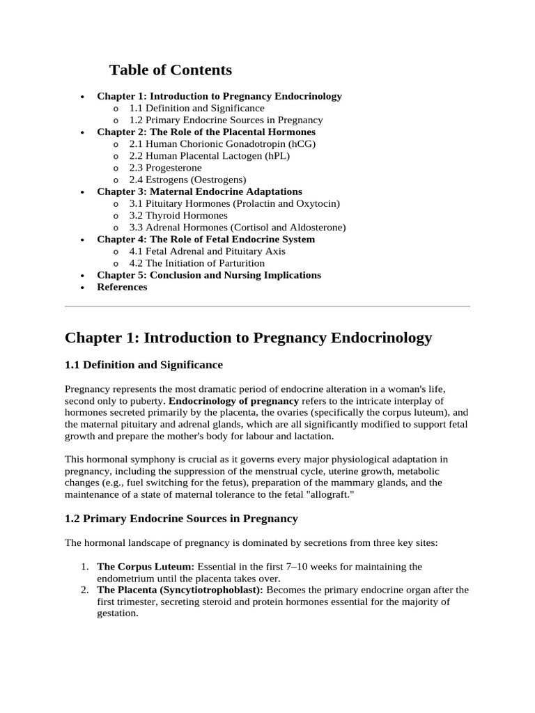 Pregnancy Endocrinology Explained | PDF | Endocrine System | Placenta