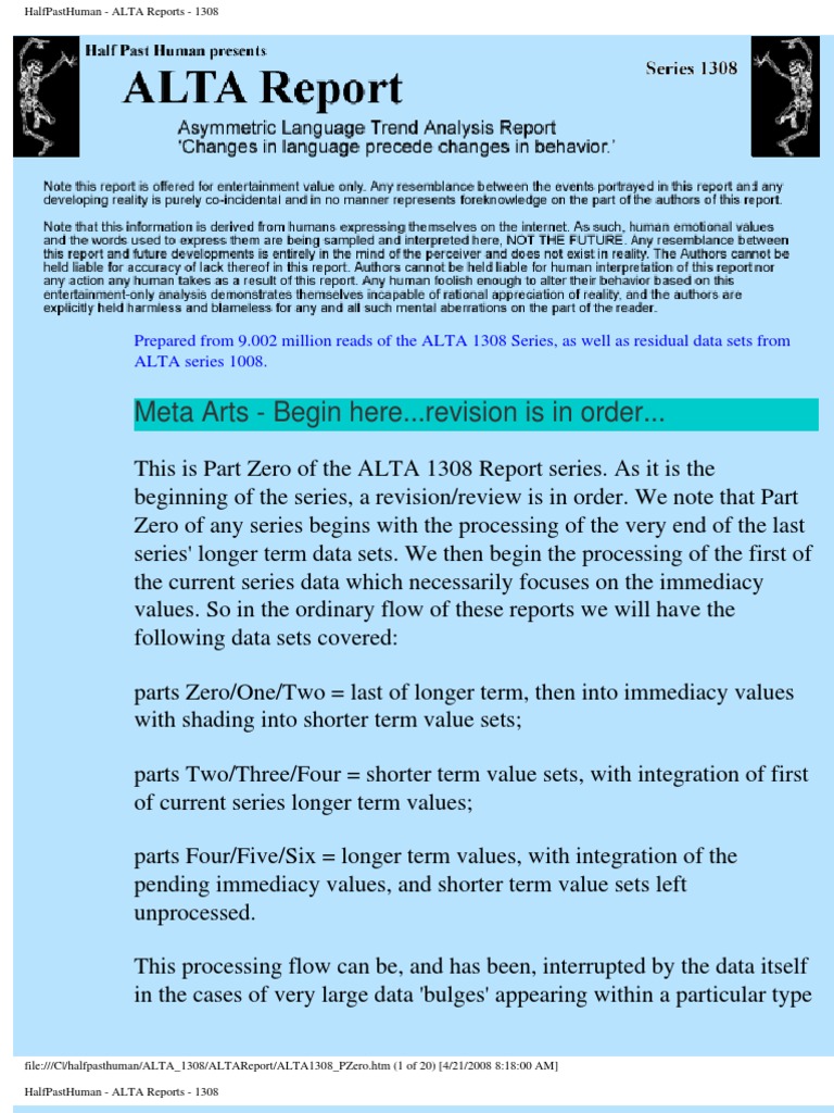High, Clif - ALTA Report Vol. 21 - 0 - Part Zero (2008.04.21) (Eng ...