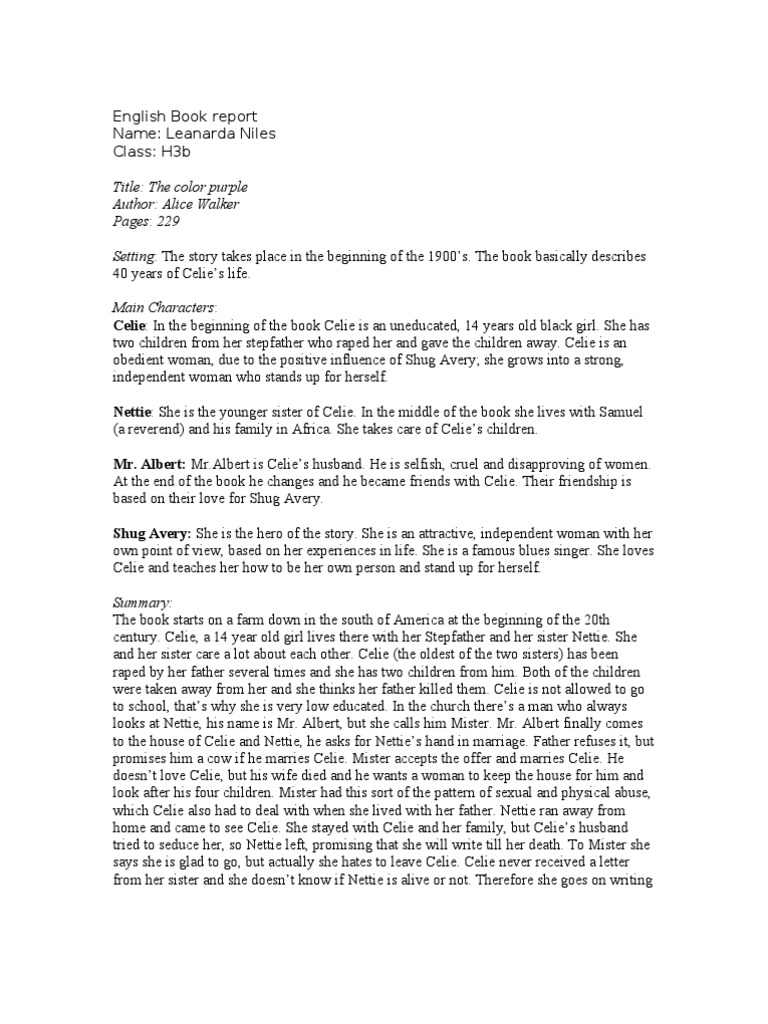 English Book Report | PDF