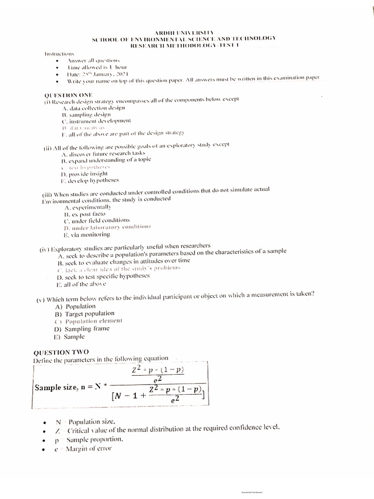 Test-01 Marking Scheme | PDF
