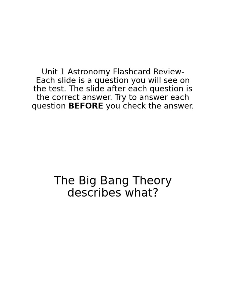 Astronomy flashcard review 2024 | PDF | Stars | Planets