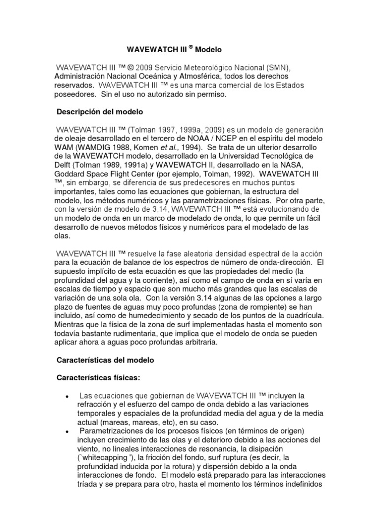 Wavewatch III | PDF | Compilador | Olas