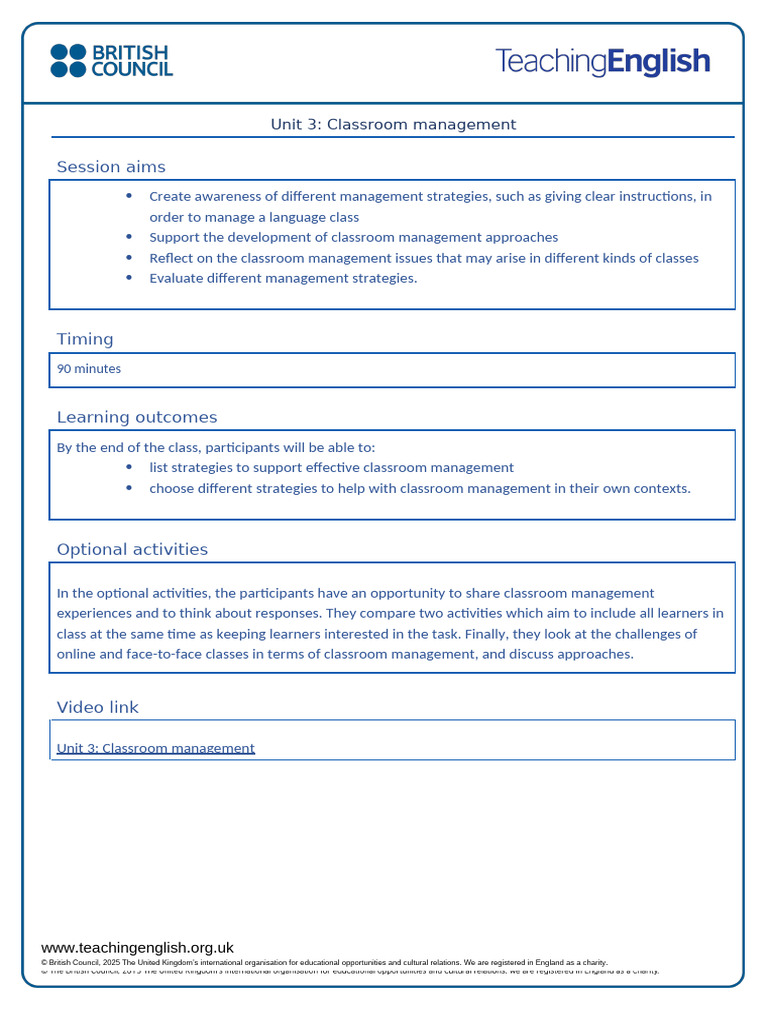 Effective Classroom Management Strategies | PDF | Classroom Management ...