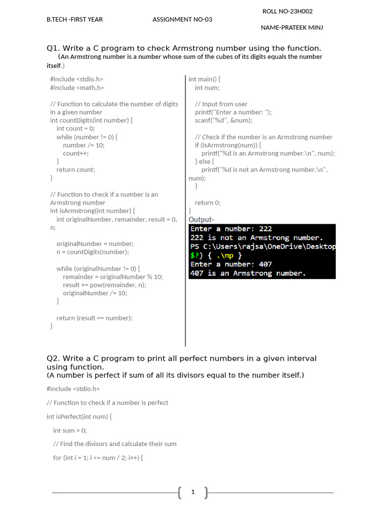 Lab Assignment | PDF | Integer (Computer Science) | Number Theory