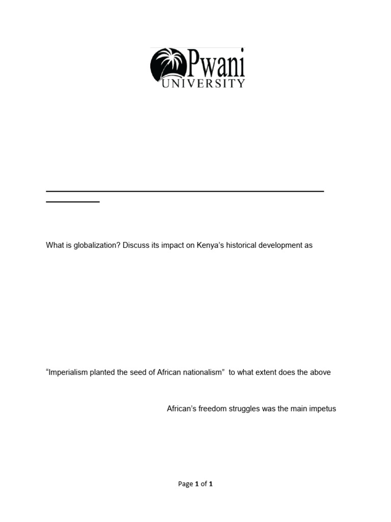Ahs b202- A History of Kenya | PDF