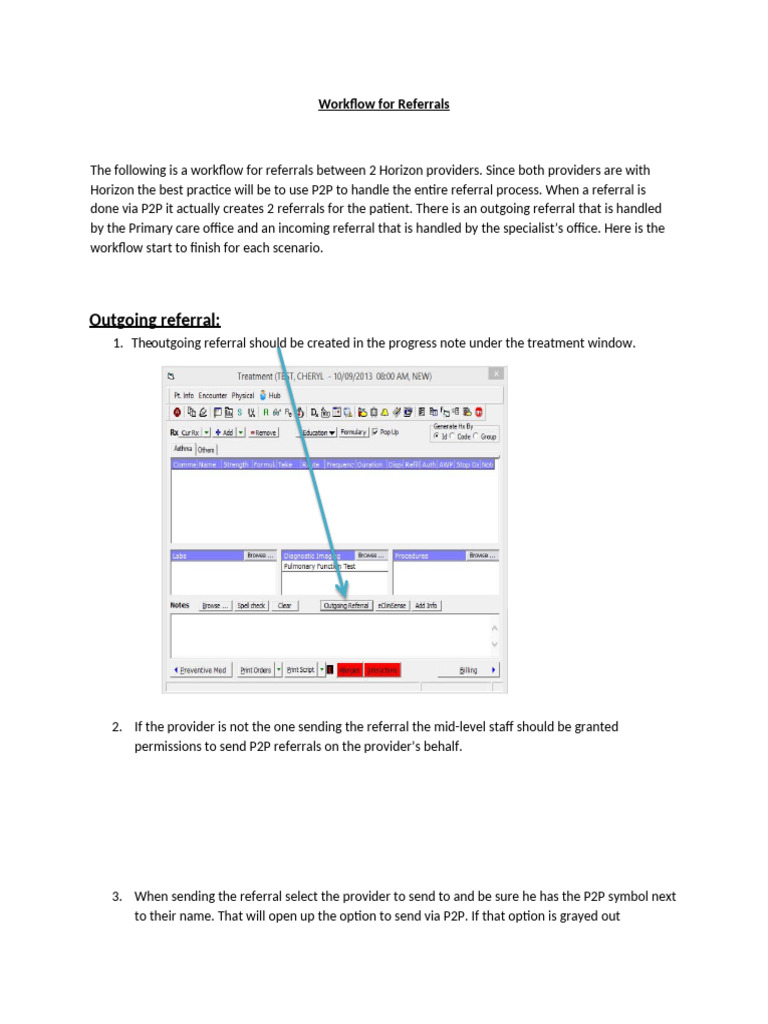 Horizon Provider Referral Workflow | PDF