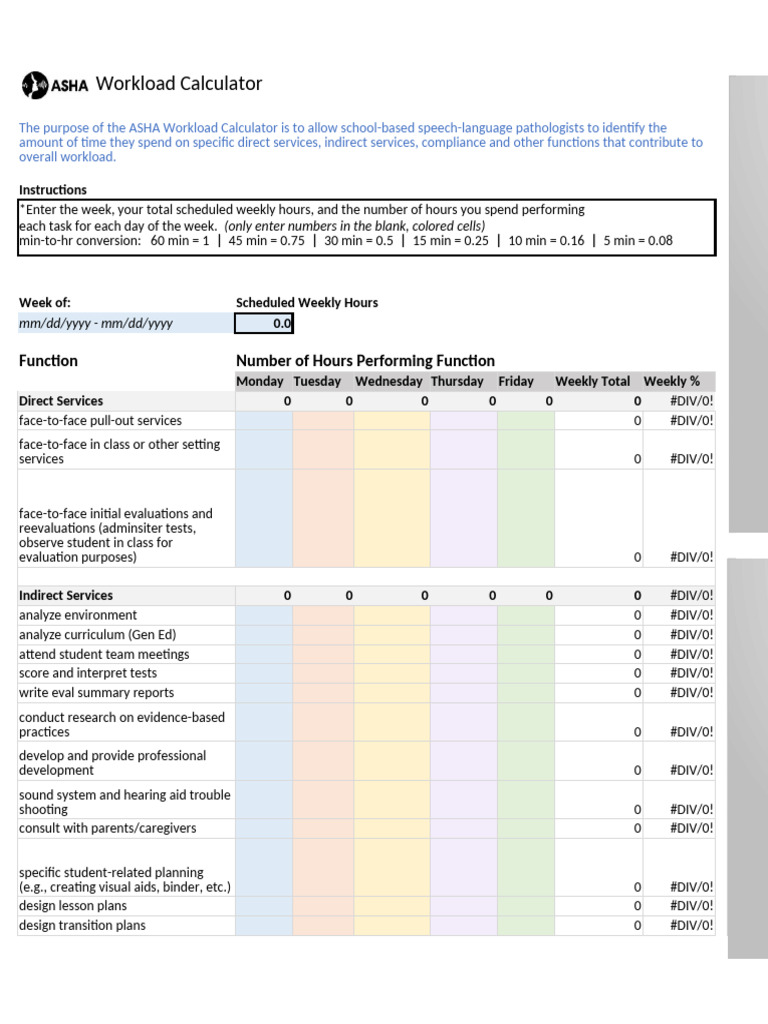 Workload Calculator Weekly | PDF | Learning