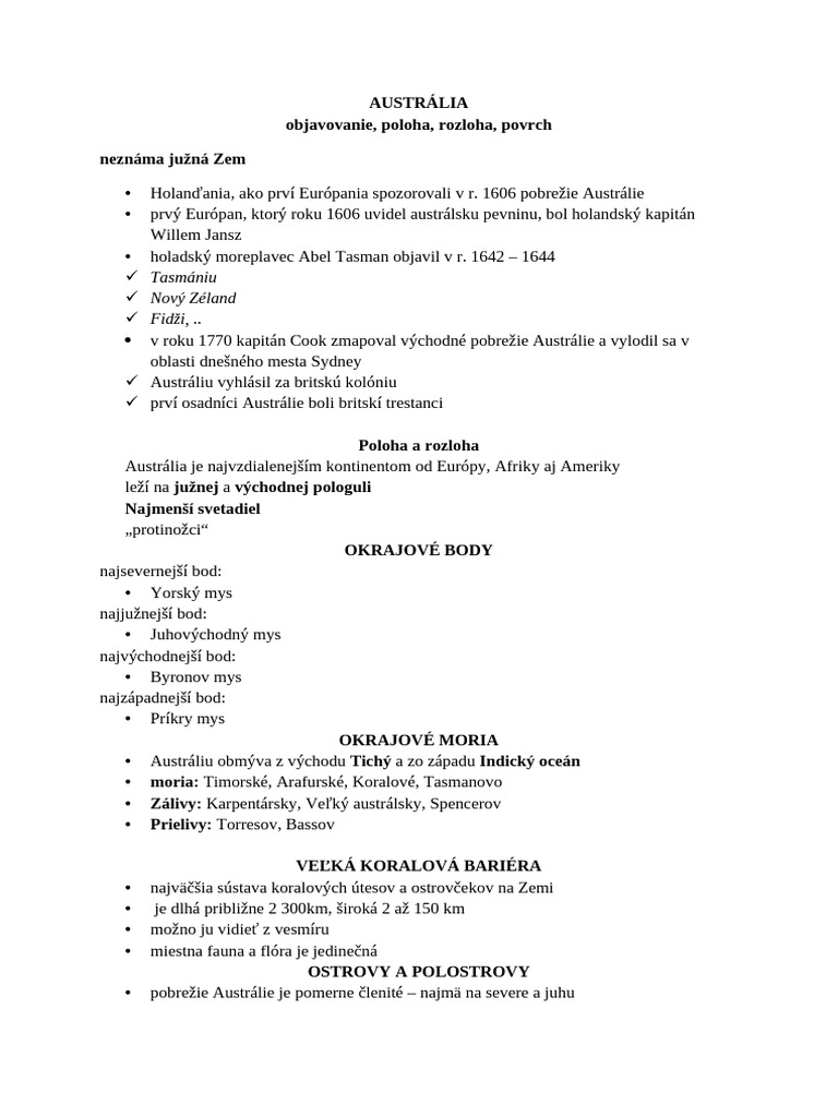 Austrália Poloha | PDF