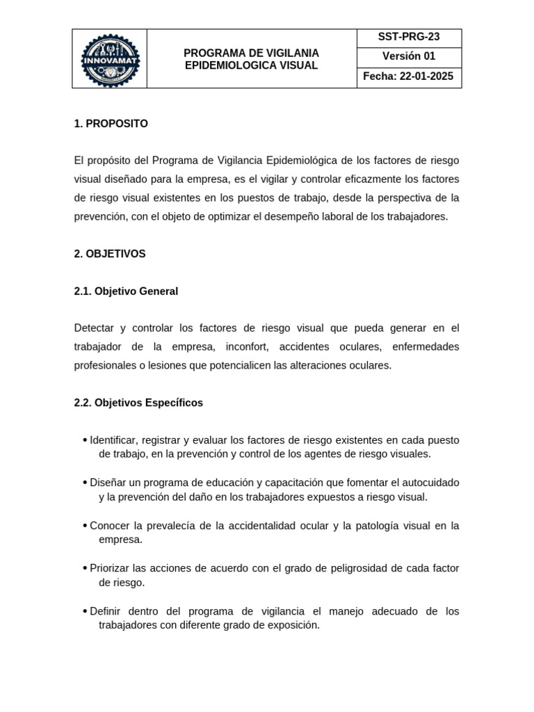 Pve Riesgo Visual (1) | PDF | Percepción visual | Ojo humano