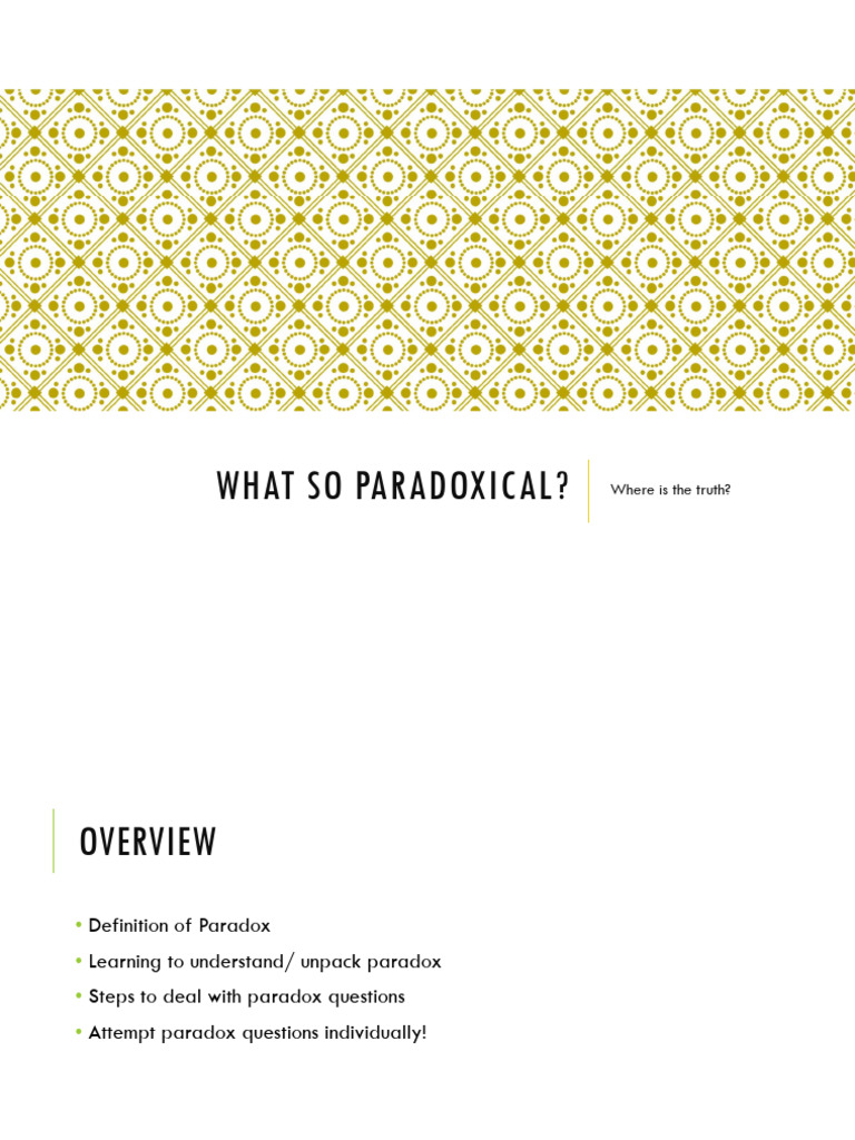 Understanding Paradoxes Explained | PDF | Paradox | Truth