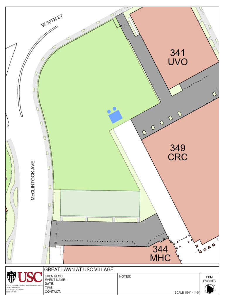 Civil Site Plan Great Lawn USC | PDF