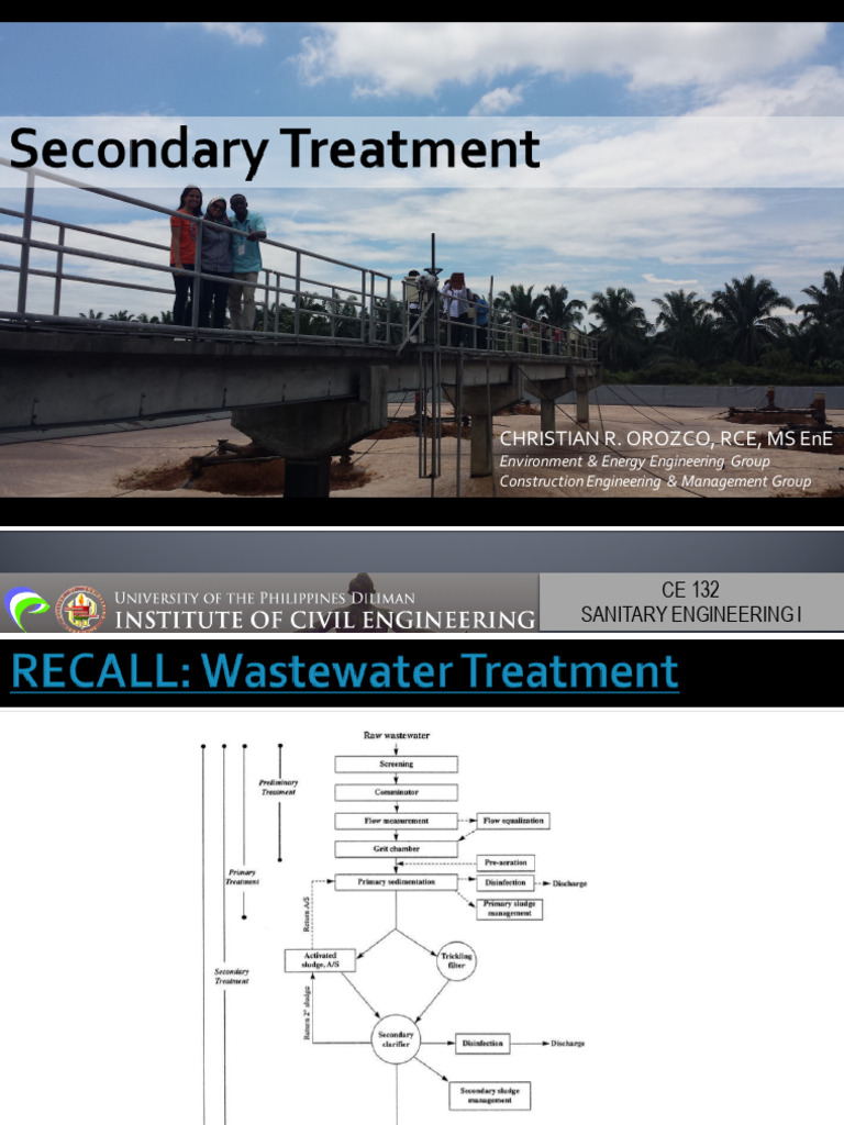CE 132 Lecture 7 Secondary Treatment WW | PDF | Sewage Treatment ...