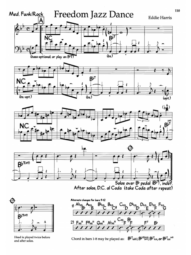 Freedom Jazz Dance (Concert Part) | PDF