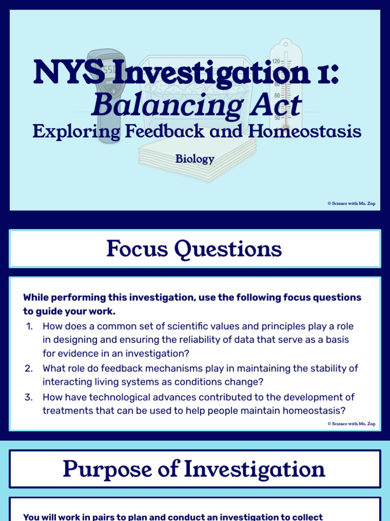 Homeostasis: Investigating Body Temperature | PDF | Photosynthesis ...