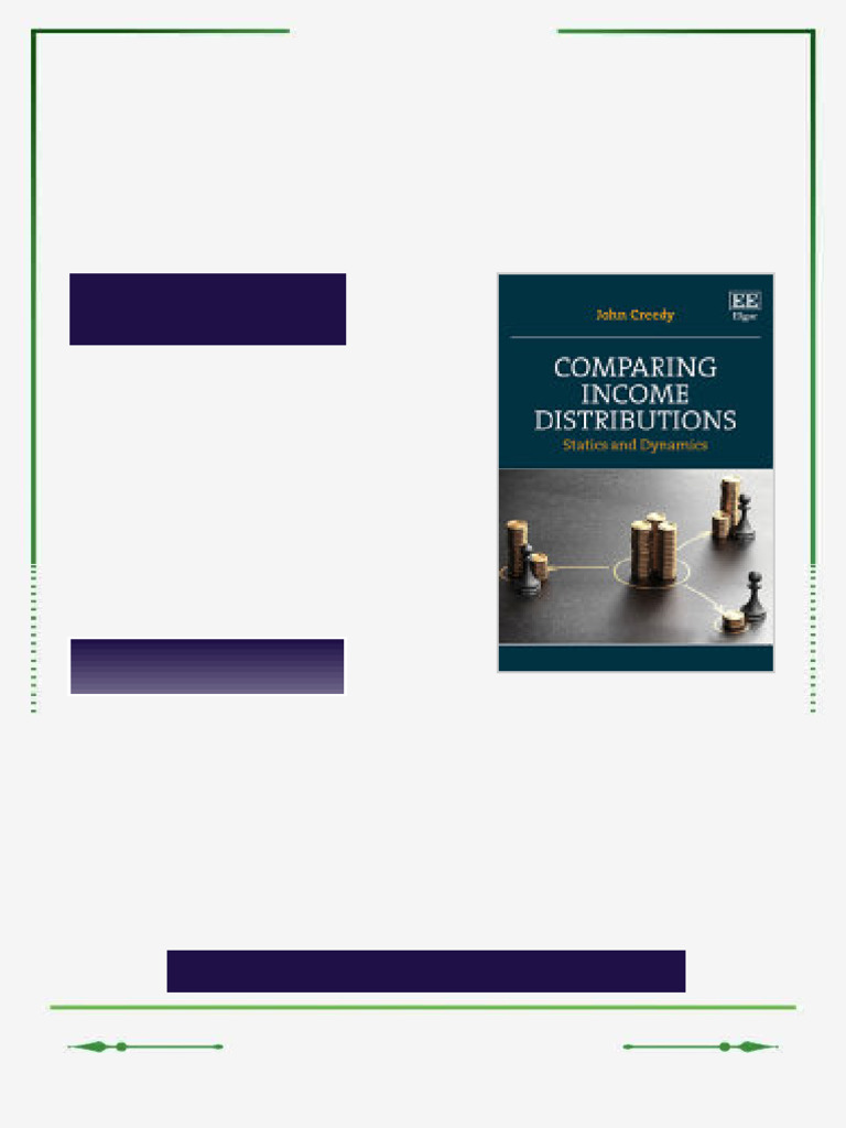 Comparing Income Distributions: Statics and Dynamics John Creedy ebook ...