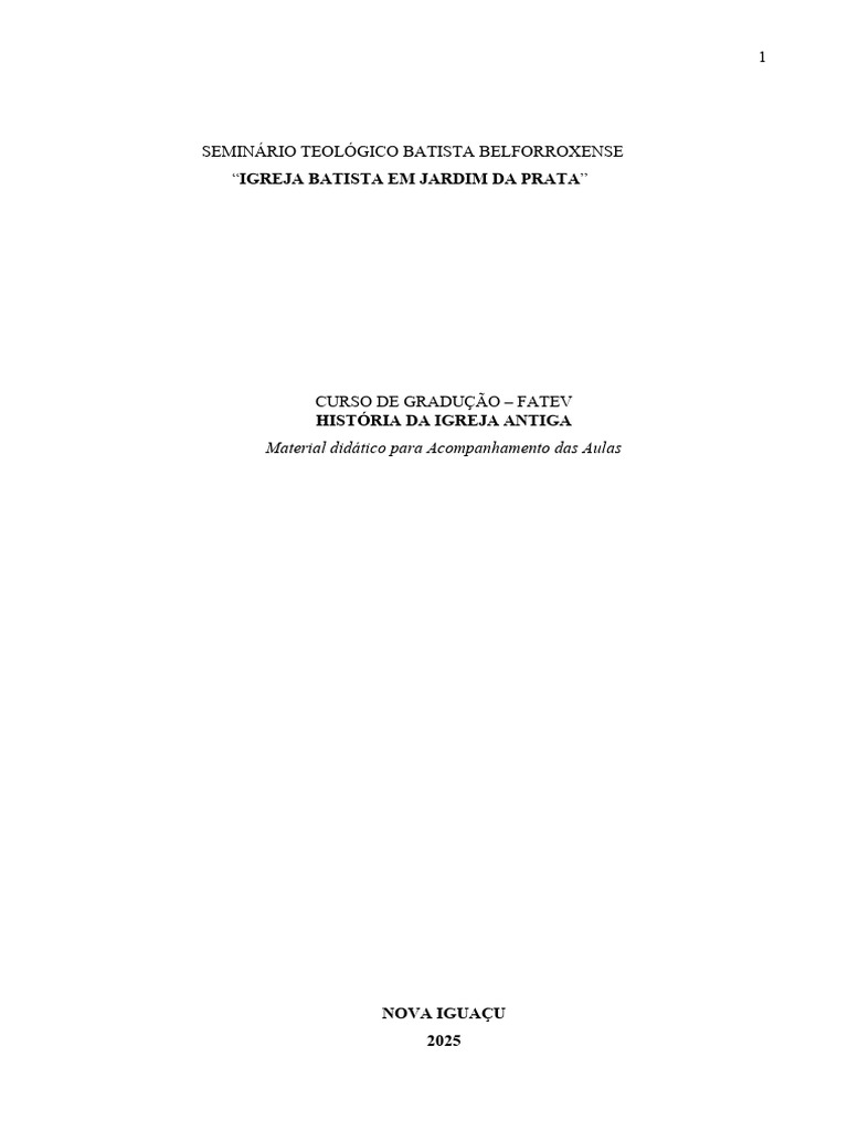 História da Igreja Antiga - Texto Oficial Atualizado. | PDF | Macabeus ...