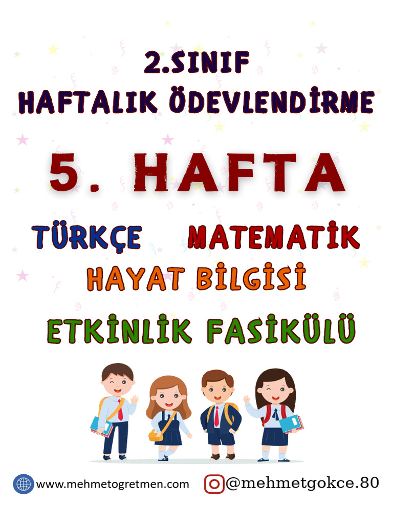 2. Sinif 5 Hafta Haftalik Odev PDF | PDF