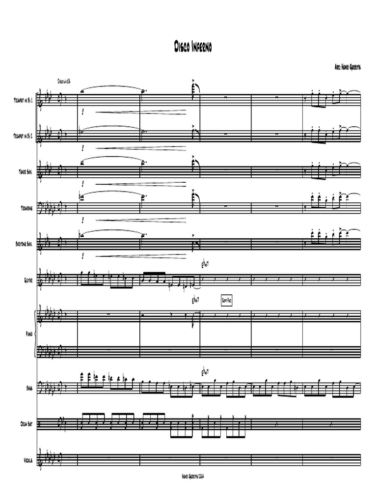 Disco Inferno - Score | PDF