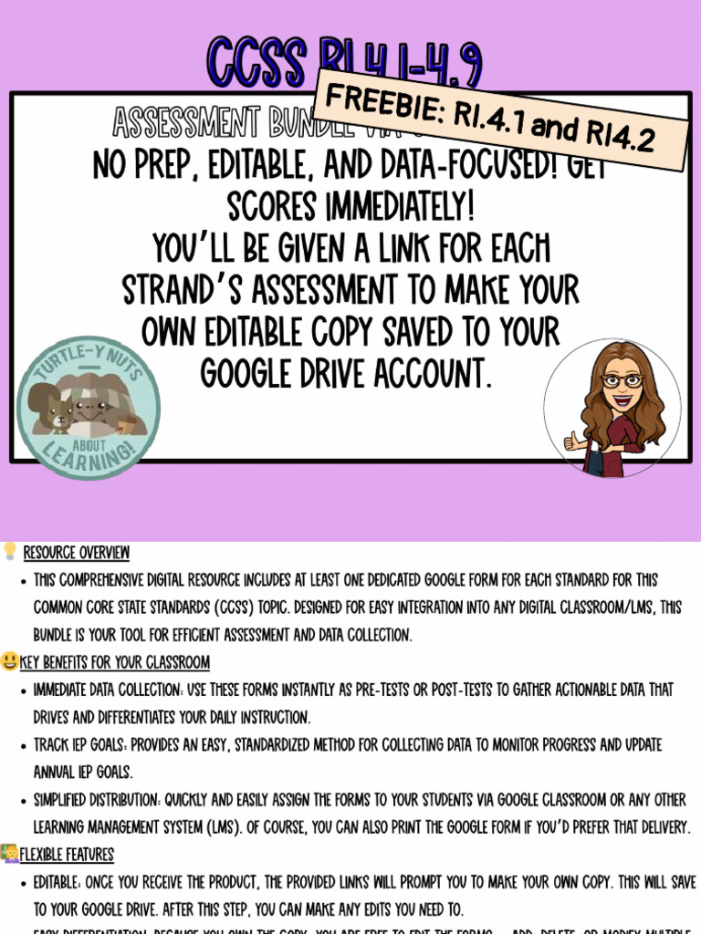 Cover for CCSS 4.RI.1-9 Forms Products | PDF