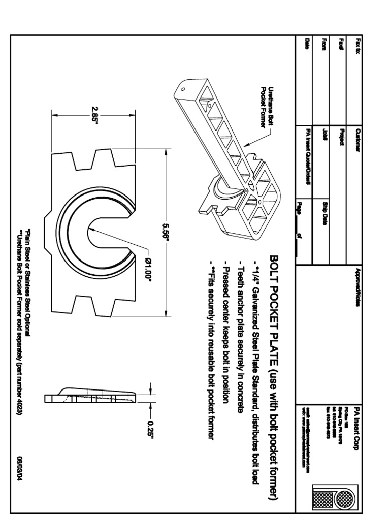 Bolt Pocket Plate | PDF