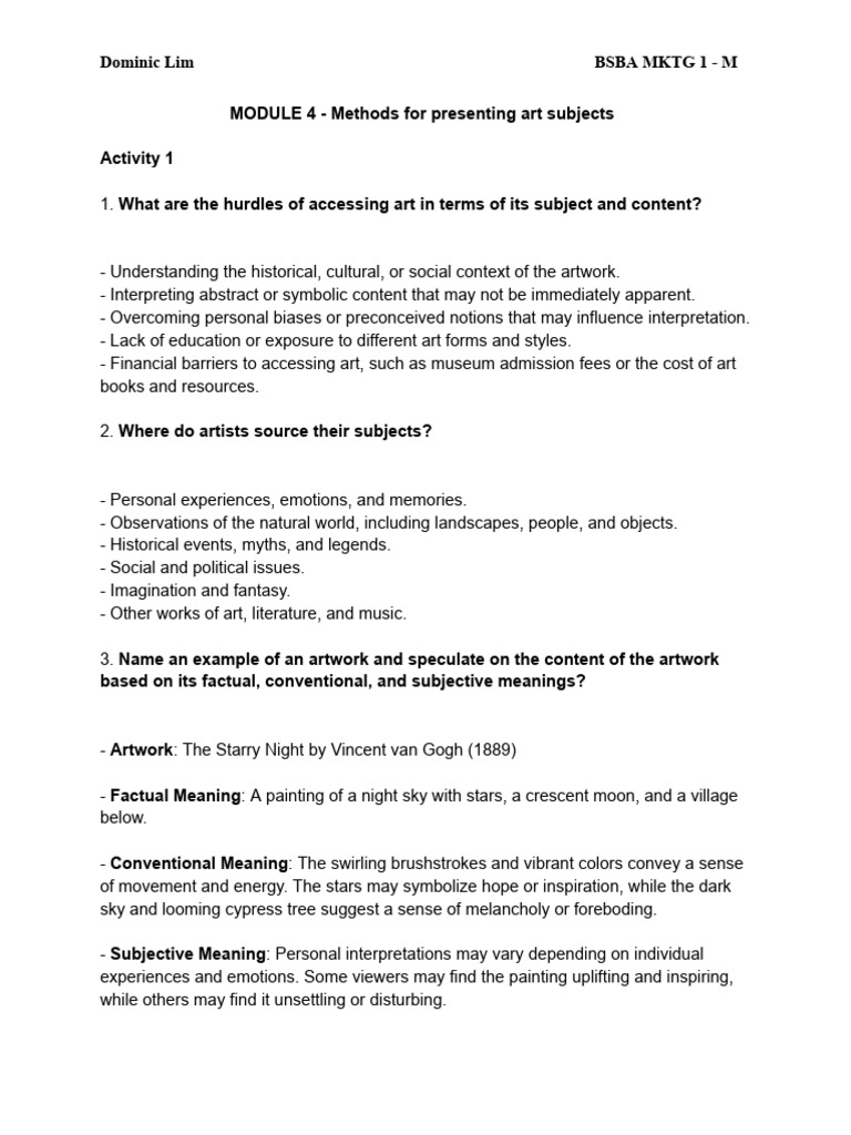 MODULE 4 | PDF | Abstract Art | Plastic Arts