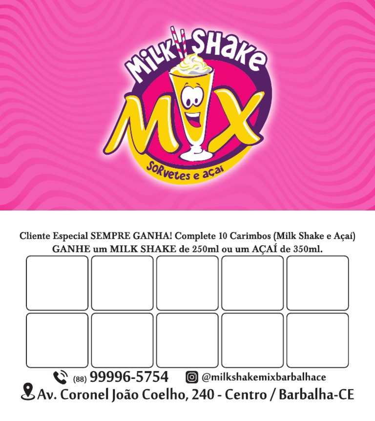 Cartão de Visita - Milk Shake Mix - Dali | PDF