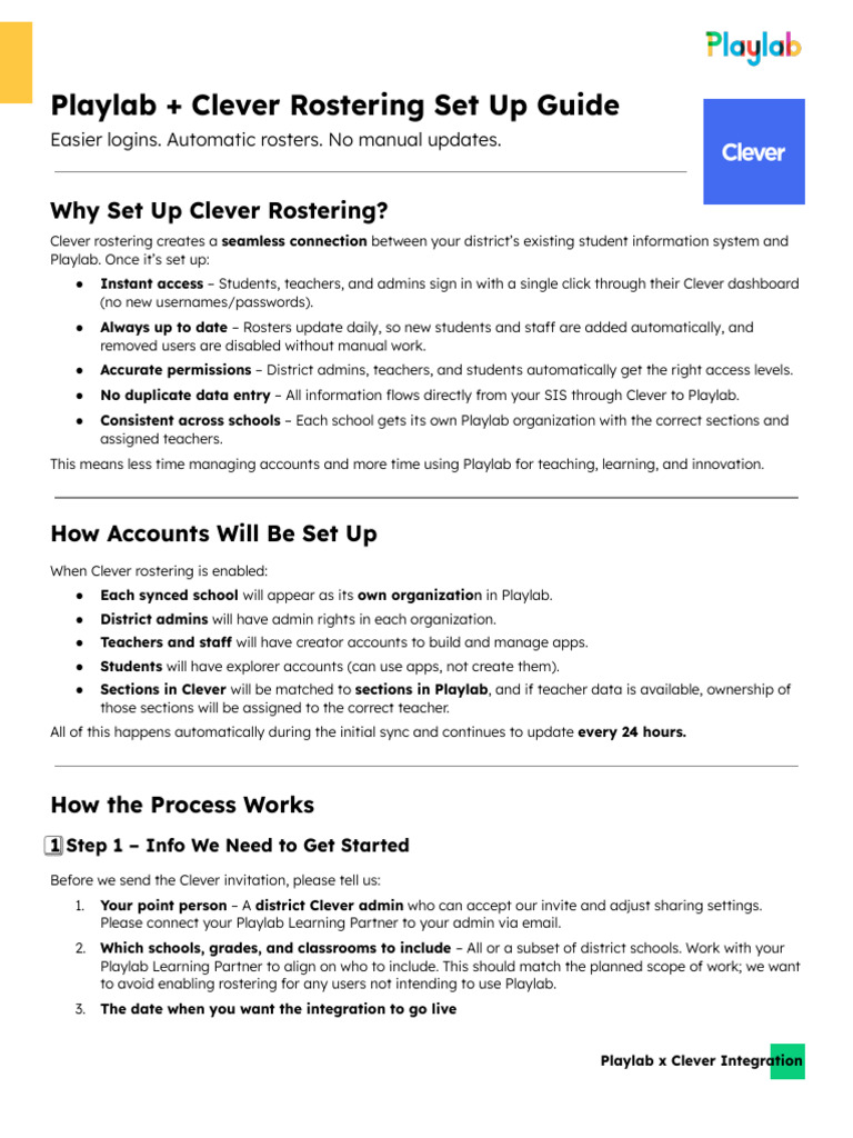Playlab Clever Integration | PDF | Computing | Software