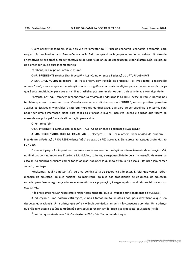 xakriaba 1 Discursos Proferidos em Plenário, Orador: Célia Xakriabá ...