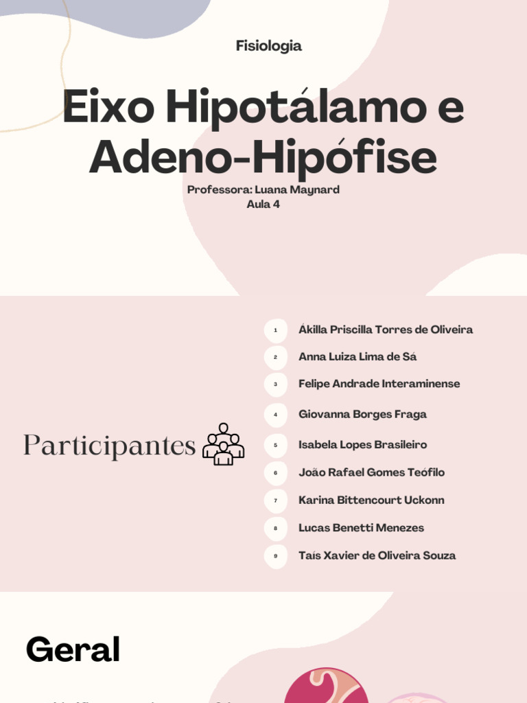Fisio 4 - eixo hipotálamo e hipófise | PDF | Glândula pituitária | Hipotálamo