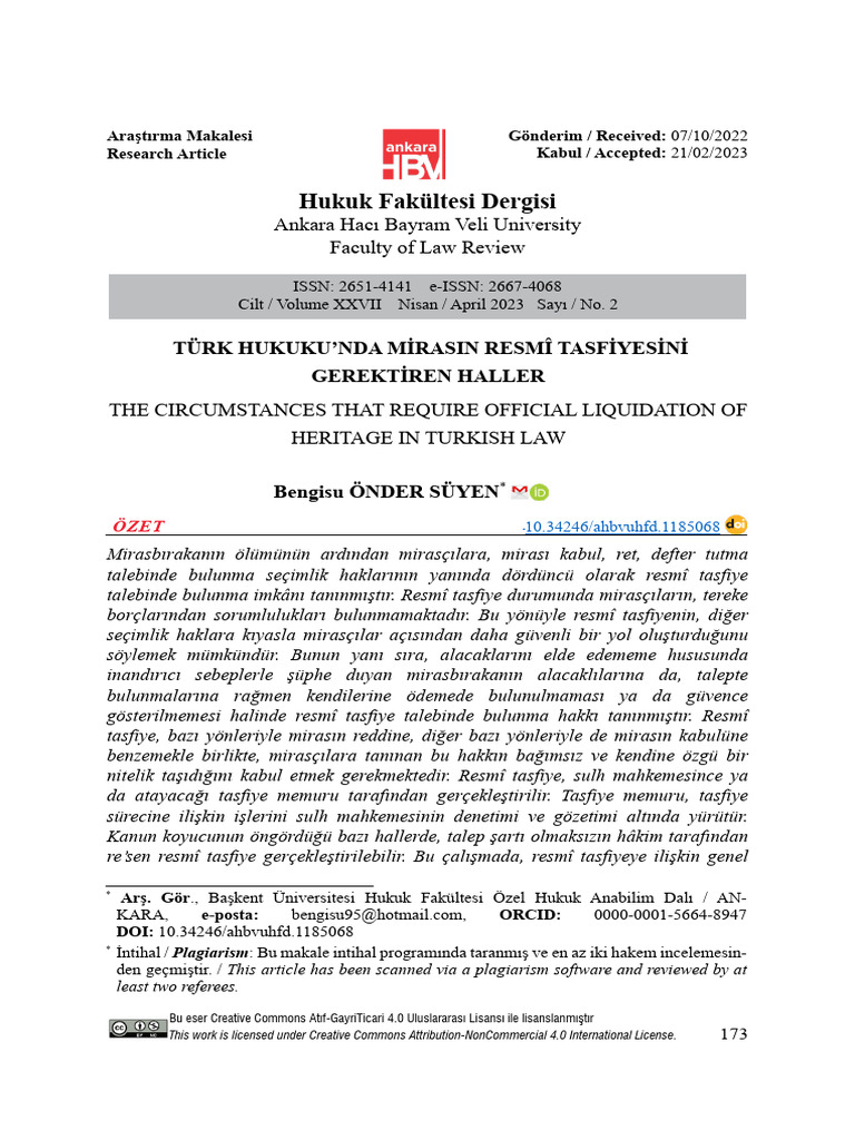 10.34246-ahbvuhfd.1185068-2691932 | PDF | Liquidation | Bankruptcy