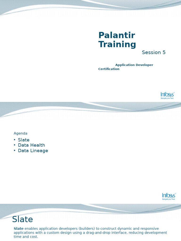 Palantir Training Session 5 Data Health | PDF | Data | Data Management