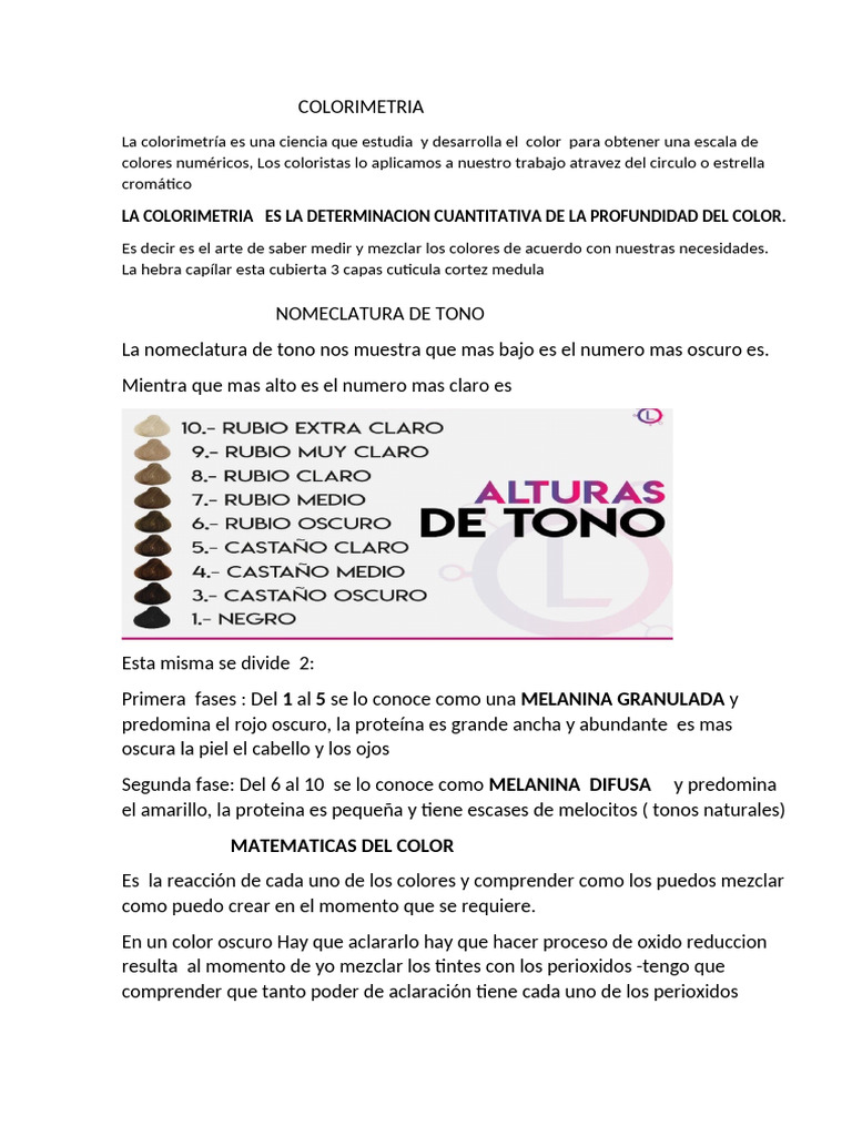 COLORIMETRIA | PDF | Color | Matiz