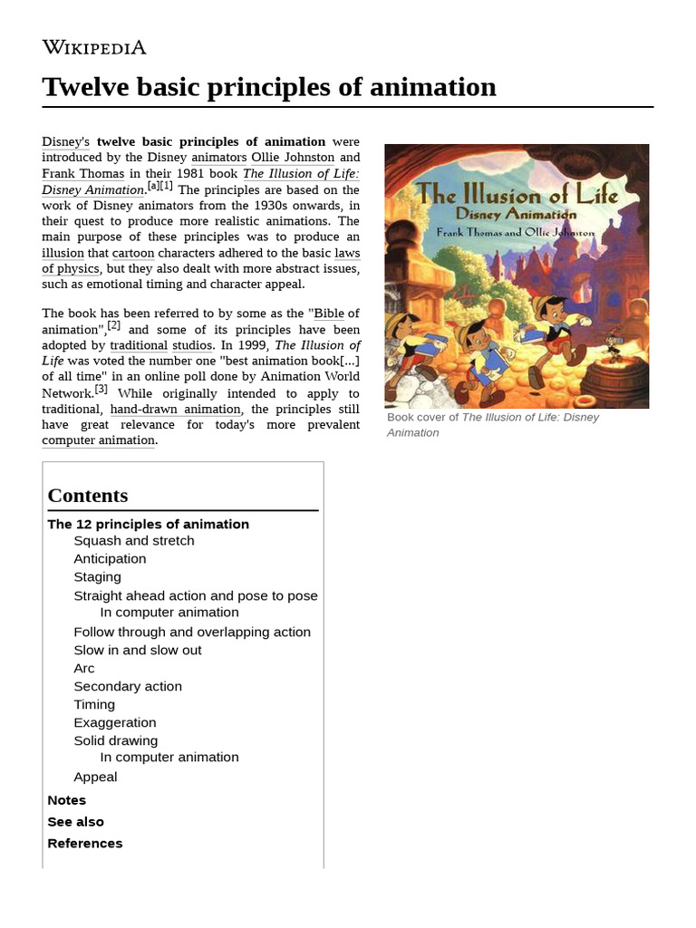 Twelve Basic Principles of Animation | PDF