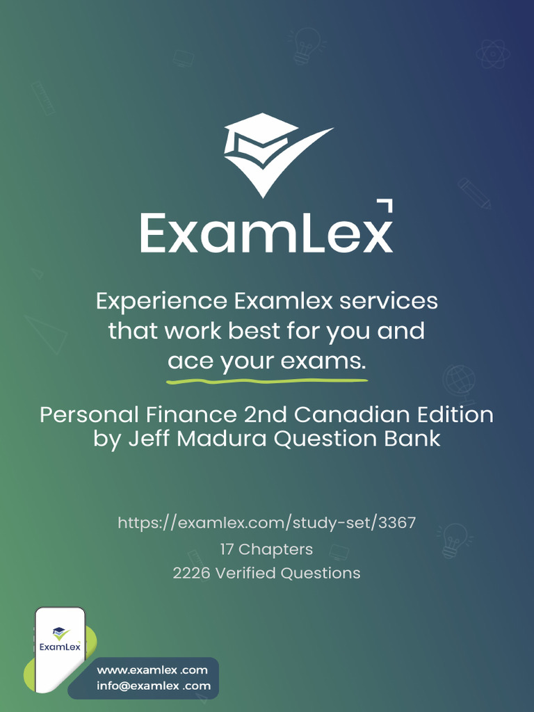 Personal Finance Study Questions Canada | PDF | Margin (Finance ...