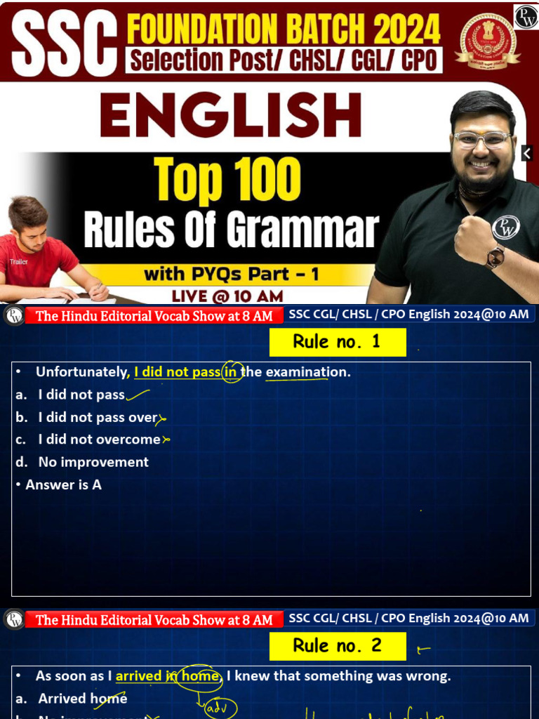 SSC English Error Correction Guide | PDF