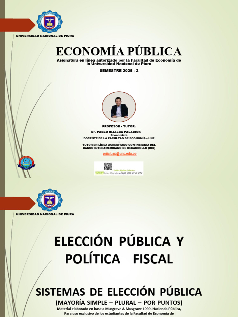 Sistemas de Eleccion Publica Economia Pu | PDF | Votación | Elección ...