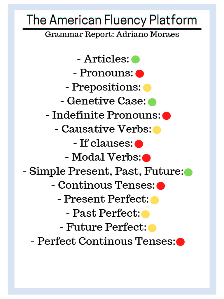 Grammar Report Adriano | PDF