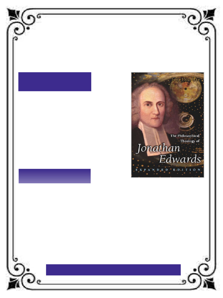 The Philosophical Theology of Jonathan Edwards Expanded Edition Sang ...