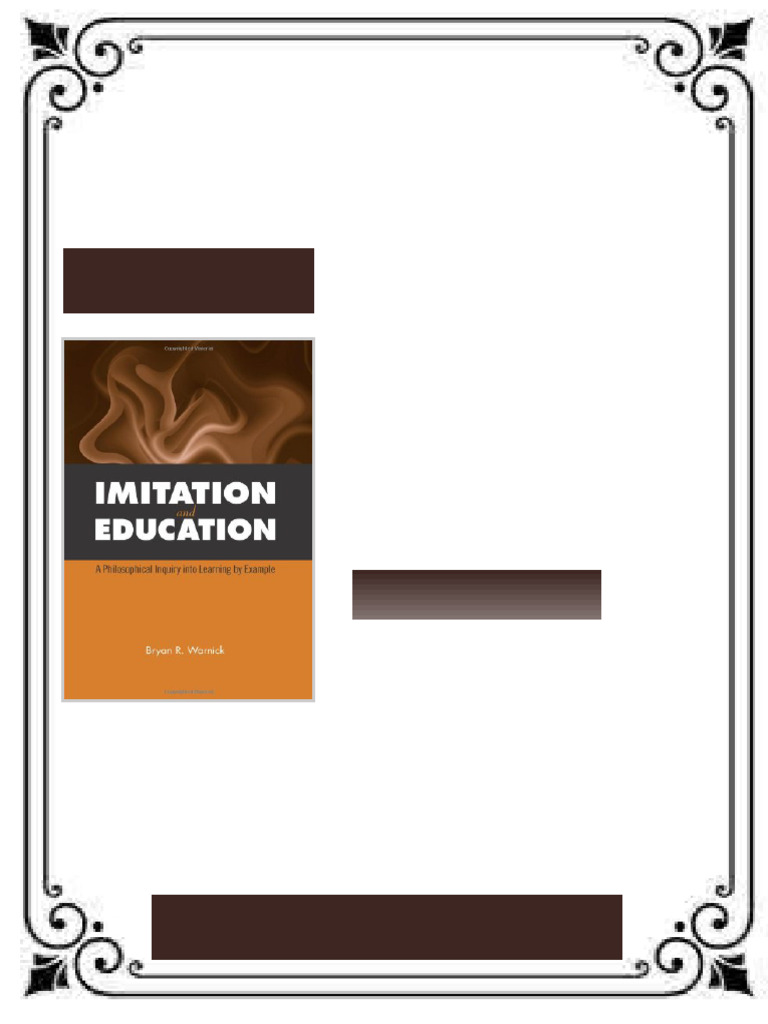 Imitation and Education Bryan R. Warnick ebook digital replica | PDF ...
