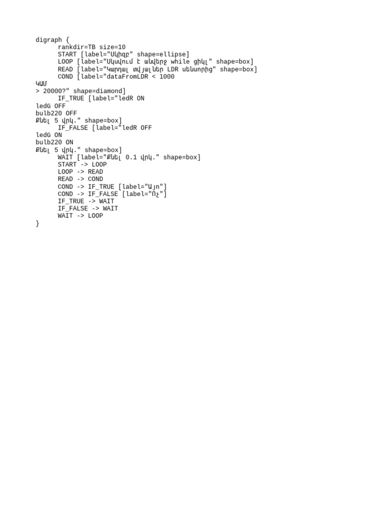 LDR Light Control Block Diagram | PDF