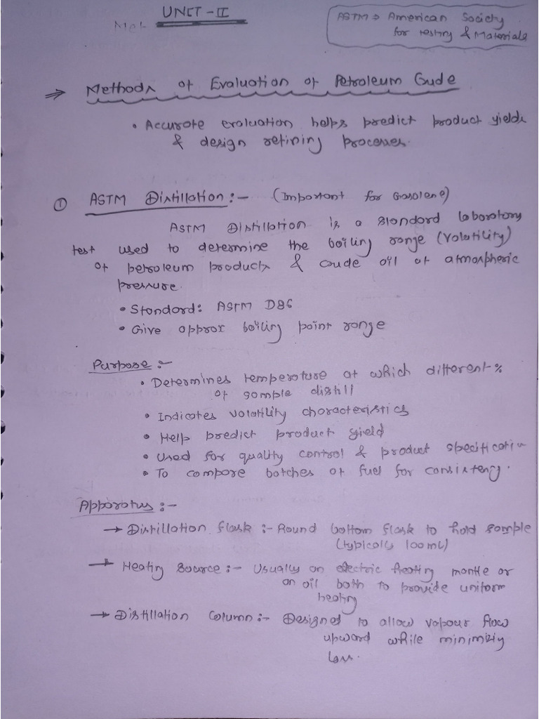 Petroleum Processing Engineering Unit 2 | PDF