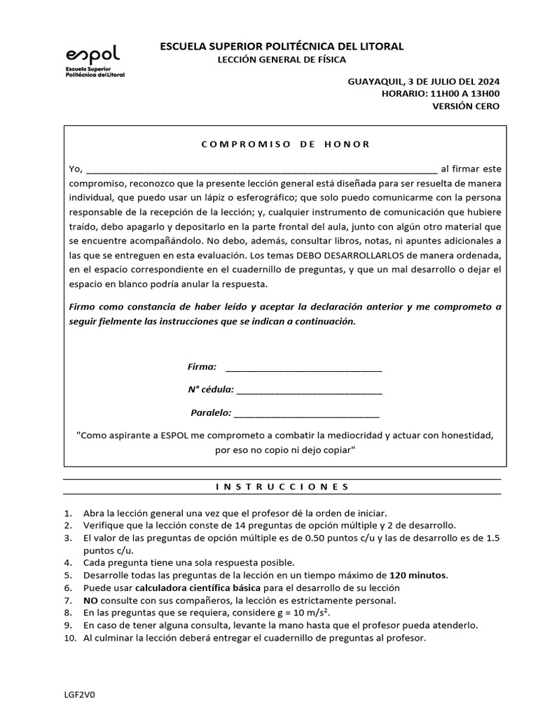 Lg2 v0 Mayo 2024 Fisica | PDF | Triángulo | Ecuaciones