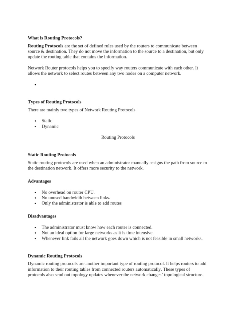 What is Routing Protocols | PDF | Routing | Computer Network