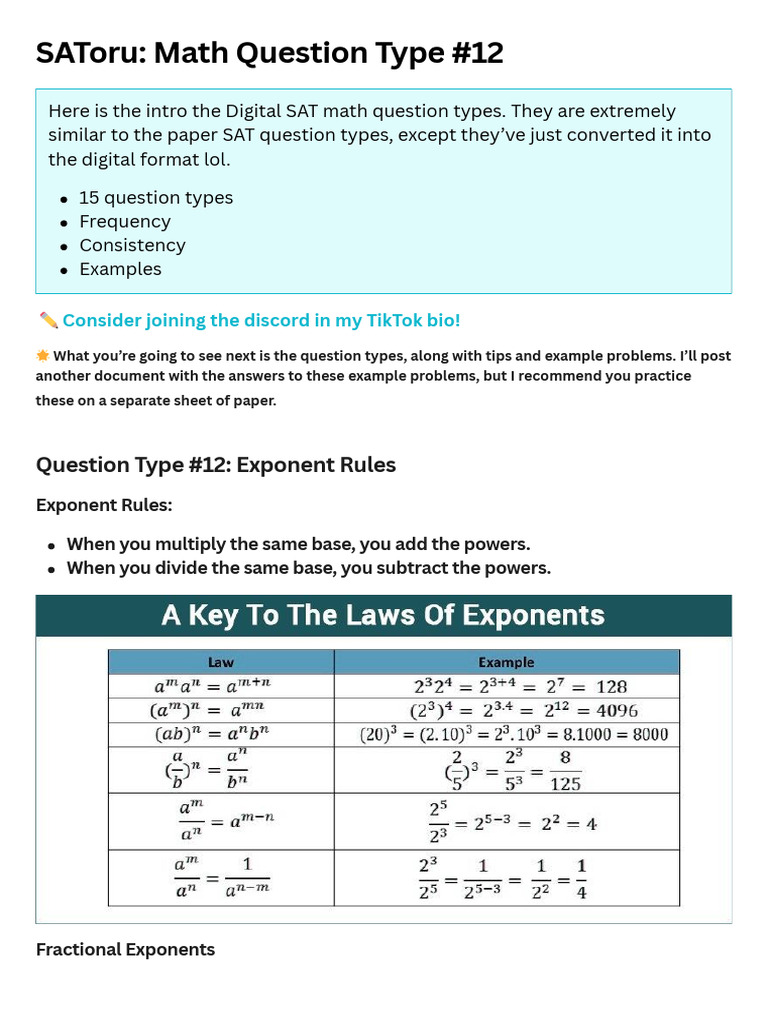 SAToru Math Question Type 12 | PDF