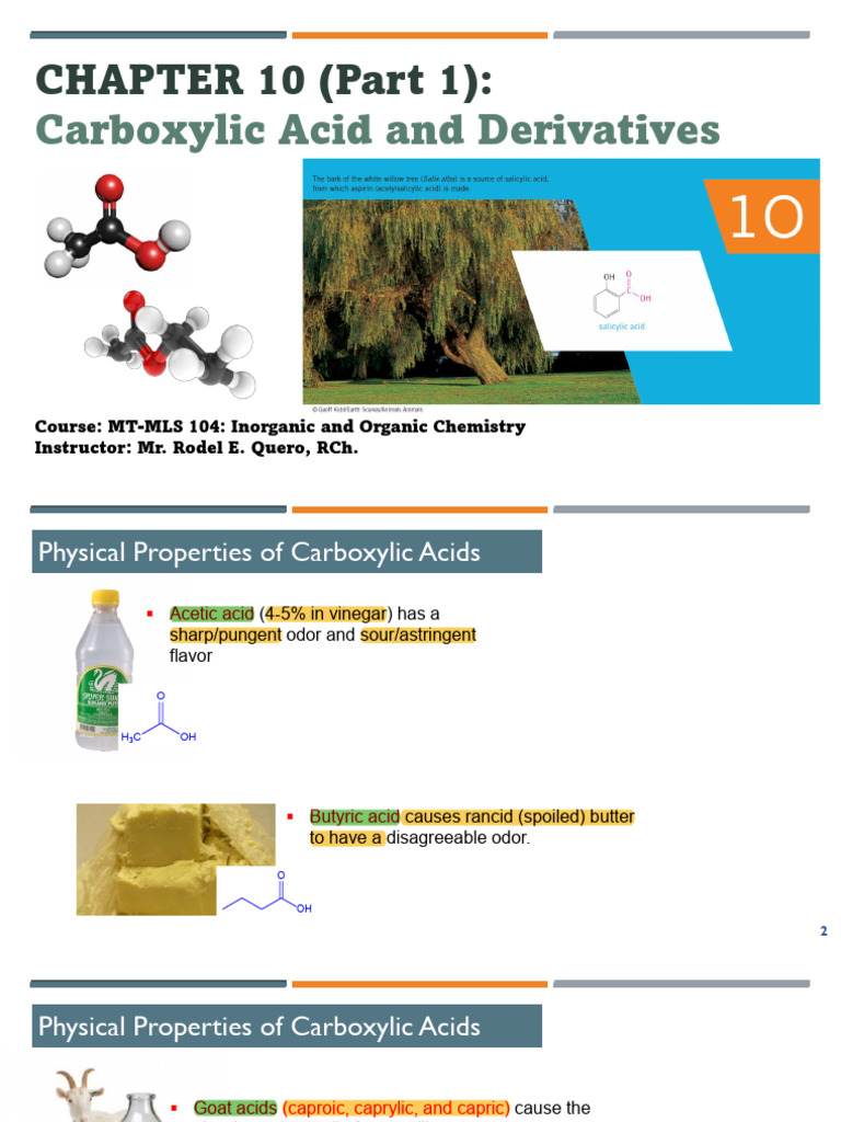 Carboxylic Acids: Properties and Preparation | PDF | Acid | Carboxylic Acid