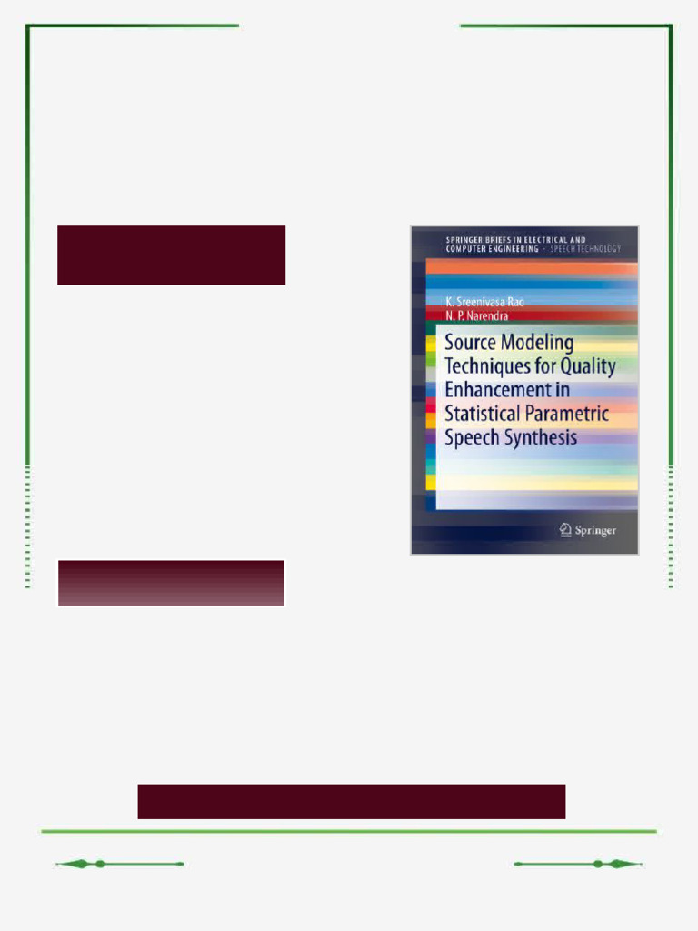 Source Modeling Techniques for Quality Enhancement in Statistical ...
