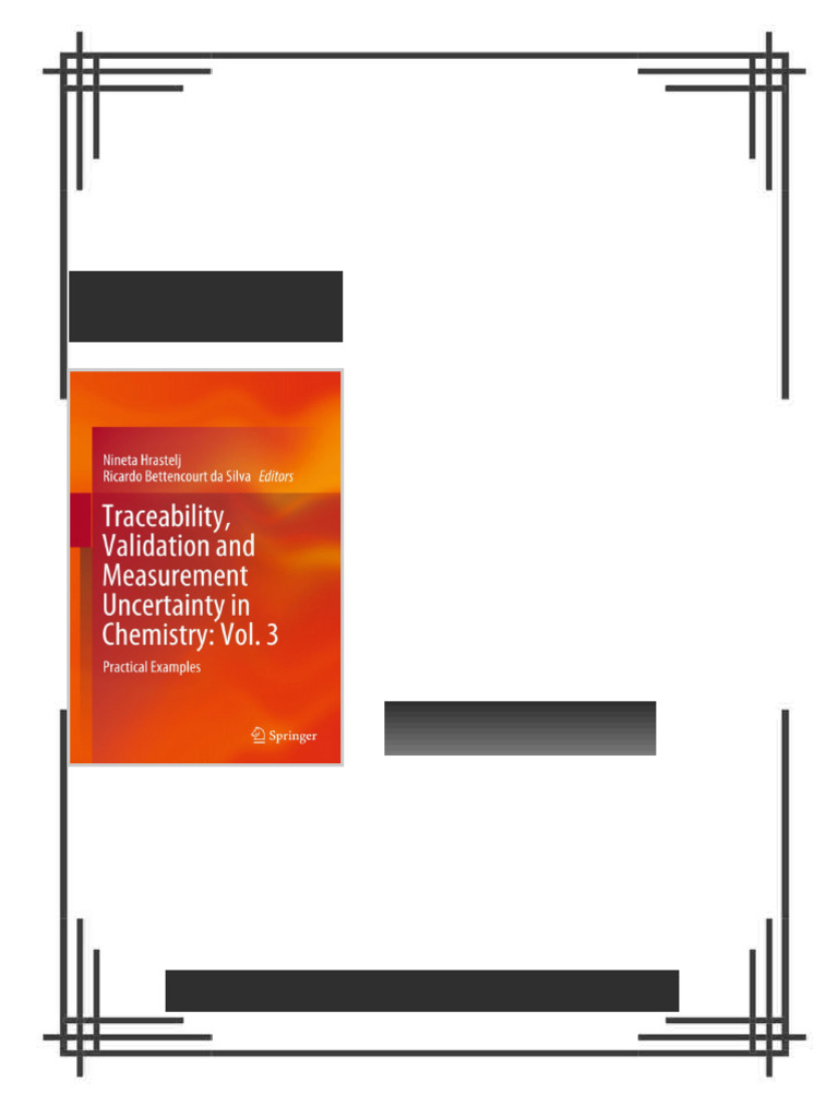 Traceability Validation and Measurement Uncertainty in Chemistry Vol 3 ...