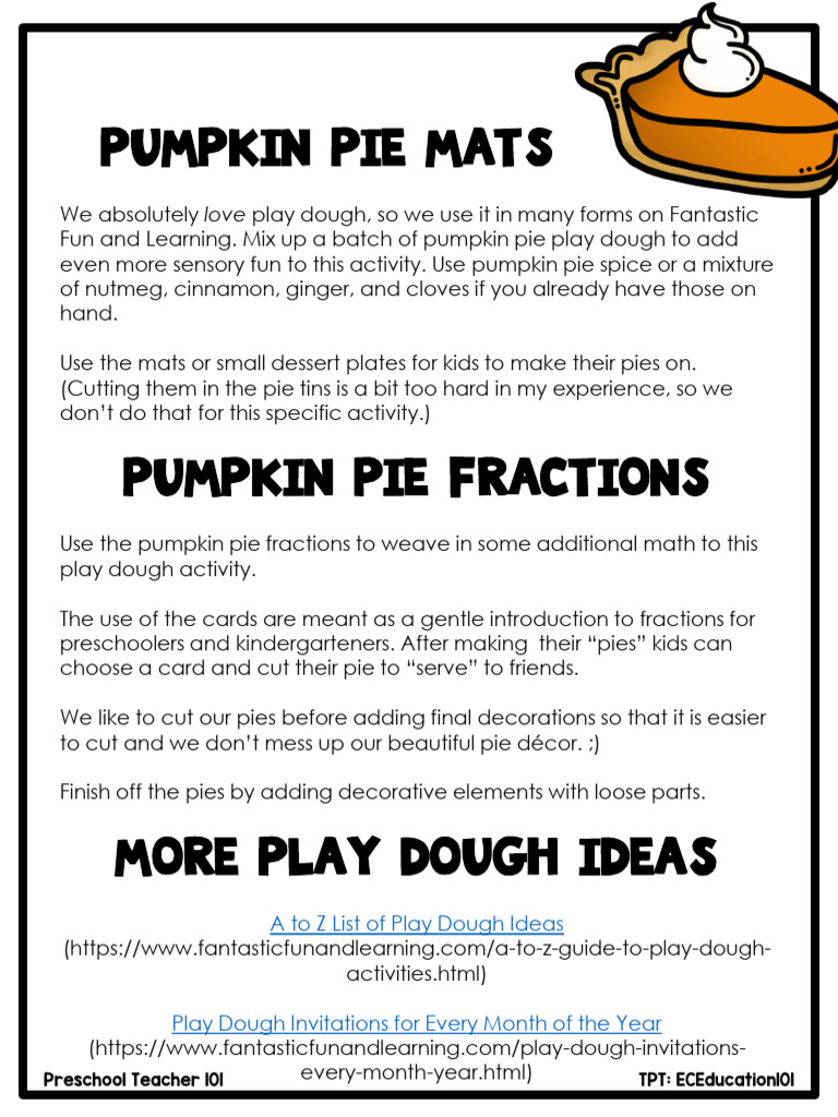 Play Dough Math Activity | PDF